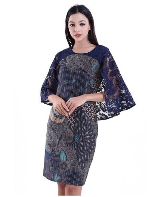 Model Dress Batik Remaja Kombinasi